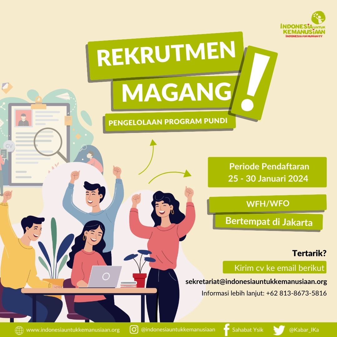 Rekrutmen Magang - Indonesia Untuk Kemanusiaan